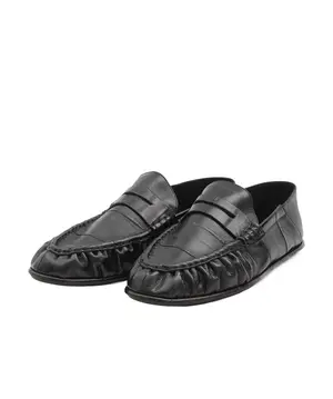 Saint Laurent Logo Plaque Slip-on Loafers