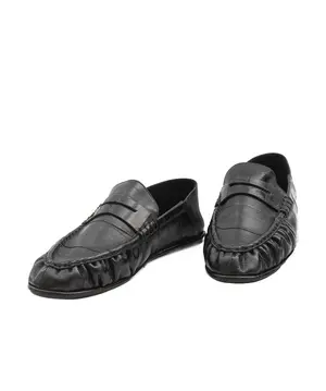 Saint Laurent Logo Plaque Slip-on Loafers