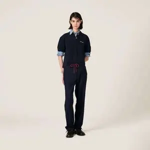 Miu Miu Batavia Pleated Trousers With Drawstring