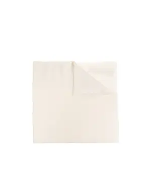 Max Mara Curvone Frayed Edge Scarf - White