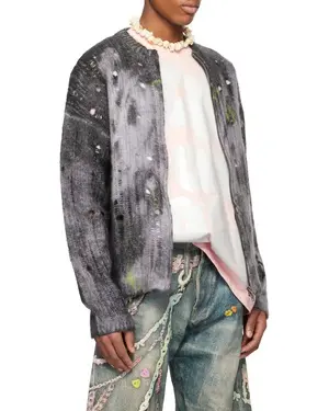 Acne Studios Printed Knit Cardigan