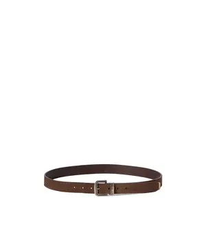 Brunello Cucinelli Reversed Leather Belt - Brown