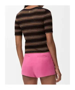 Loewe Striped Fine Knit Sweater With Scalloped Trim