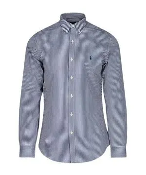 Polo Ralph Lauren Stripe-print Long-sleeved Shirt - Gray