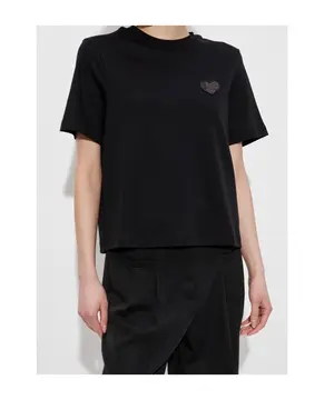 ALLSAINTS Embroidered Heart Detail Casual Top