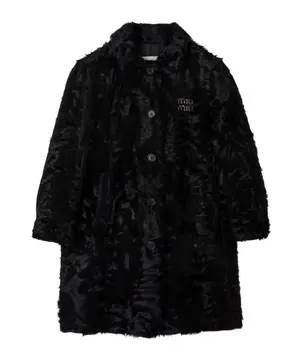 Miu Miu Chekiang Lambskin Coat - Black