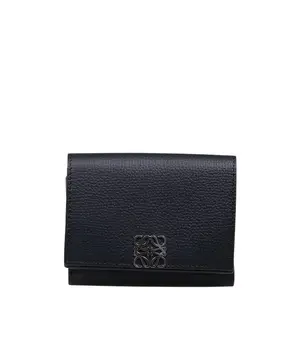 Loewe Anagram Trifold Wallet - Black