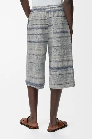 Loewe Drawstring Shorts In Textured Denim