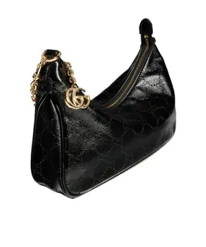 Gucci Lady Lunetta Chain Small Shoulder Bag - Black