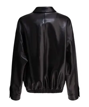Miu Miu Plongé Leather Zip-up Jacket