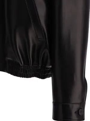 Miu Miu Plongé Leather Zip-up Jacket