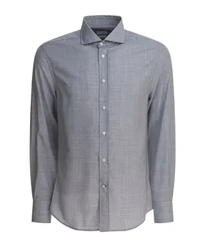 Brunello Cucinelli Long Sleeved Buttoned Shirt - Grey