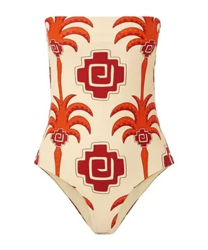 Johanna Ortiz Johanna Ortiz Alta Mar Recycled Strapless Swimsuit Nude