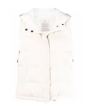 Brunello Cucinelli Hooded Padded Gilet - Vanilla