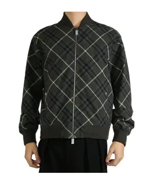 Burberry Plaid Zip-up Jacket