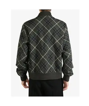 Burberry Plaid Zip-up Jacket