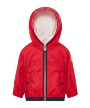 Moncler Anton Hooded Rain Jacket With Long Sleeves And Side Pockets - Red