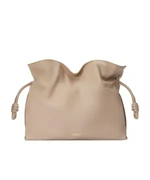 Loewe Flamenco Clutch In Nappa Calfskin - Sand