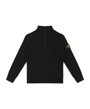 Stone Island Long-sleeve Mock-neck Sweater - Black