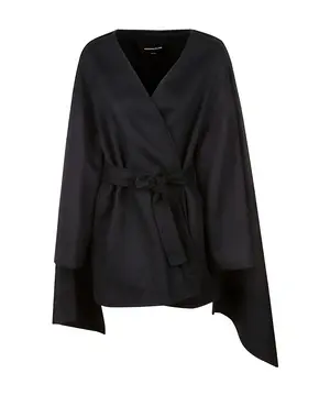 Fabiana Filippi Belted V-neck Cape