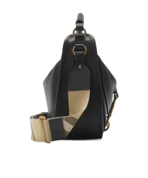 Burberry Small B Clip Foldover-top Crossbody Bag - Black