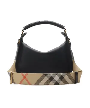 Burberry Small B Clip Foldover-top Crossbody Bag - Black