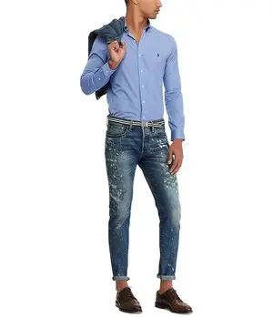 Polo Ralph Lauren Logo Long-sleeved Shirt - Blue