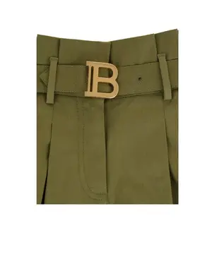 Balmain Tailored Logo Buckle Shorts