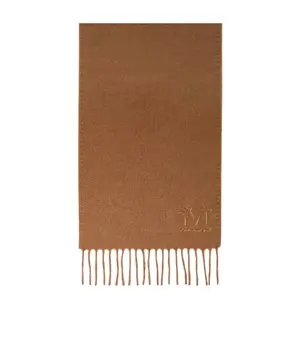 Max Mara Monogram-embroidered Stole - Camel