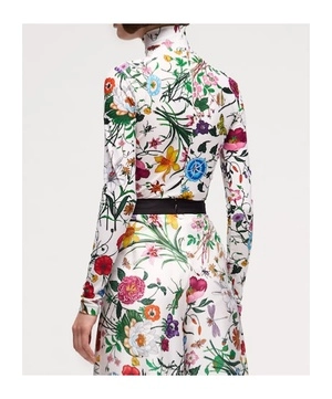 Gucci Printed Nylon Jersey Turtleneck Top - Multicolor