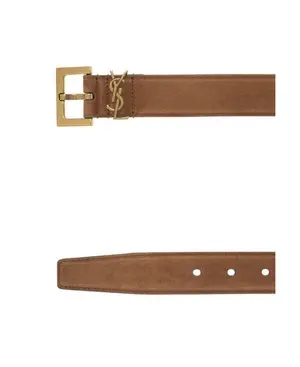 Saint Laurent Monogramme Belt With Square Buckle