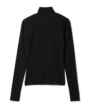 GANNI Embellished High Neck Long Sleeve Top