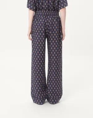 Valentino Garavani Lightweight Printed Linen Trousers