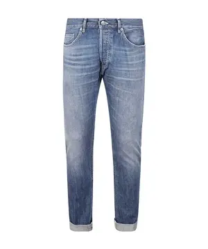 DONDUP Slim-fit Cuffed Jeans - Light Blue