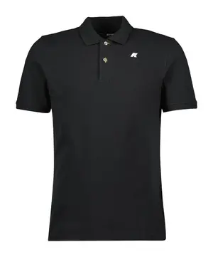 K-WAY Logo Patch Short-sleeved Polo Shirt - Black