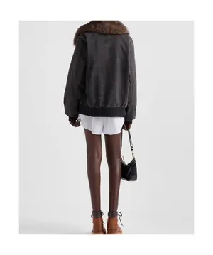 Prada Patch-pocketed Zip-up Bomber Jacket