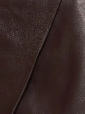 THE FRANKIE SHOP Cleo Leather Mini Wrap Skirt