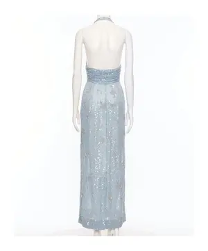 Valentino Garavani Halter Neck Embellished Gown