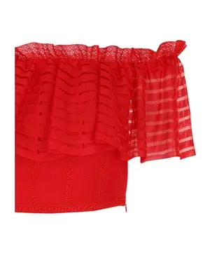 Alexander McQueen Cropped Off-the-shoulder Top