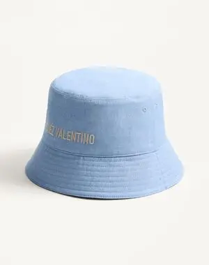 Valentino Garavani Chez Embroidered Denim Bucket Hat