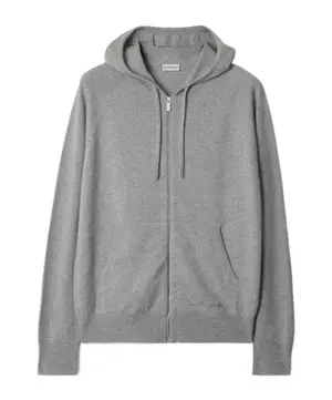 Burberry Zip-up Drawstring Hoodie - Grey