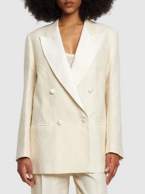 Etro Jacquard Double-breasted Suit Jacket