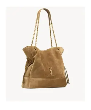 Saint Laurent Jamie Logo Plaque Drawstring Shoulder Bag