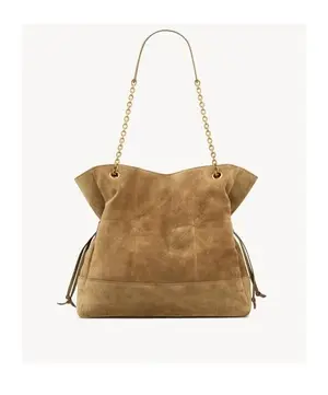 Saint Laurent Jamie Logo Plaque Drawstring Shoulder Bag
