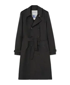 Burberry Long Geometric Nylon Blend Trench Coat
