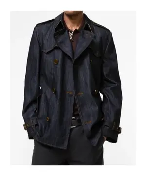 Burberry Short Denim Trench Coat
