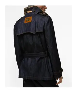 Burberry Short Denim Trench Coat