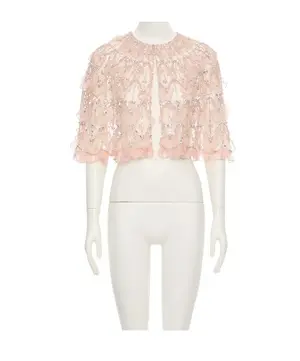 Valentino Garavani Round Neck Sequin Embellished Jacket - No