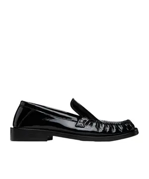 Attico Patent Leather Square Toe Loafers
