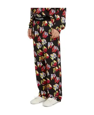 Palm Angels Logo-print Straight-leg Trousers